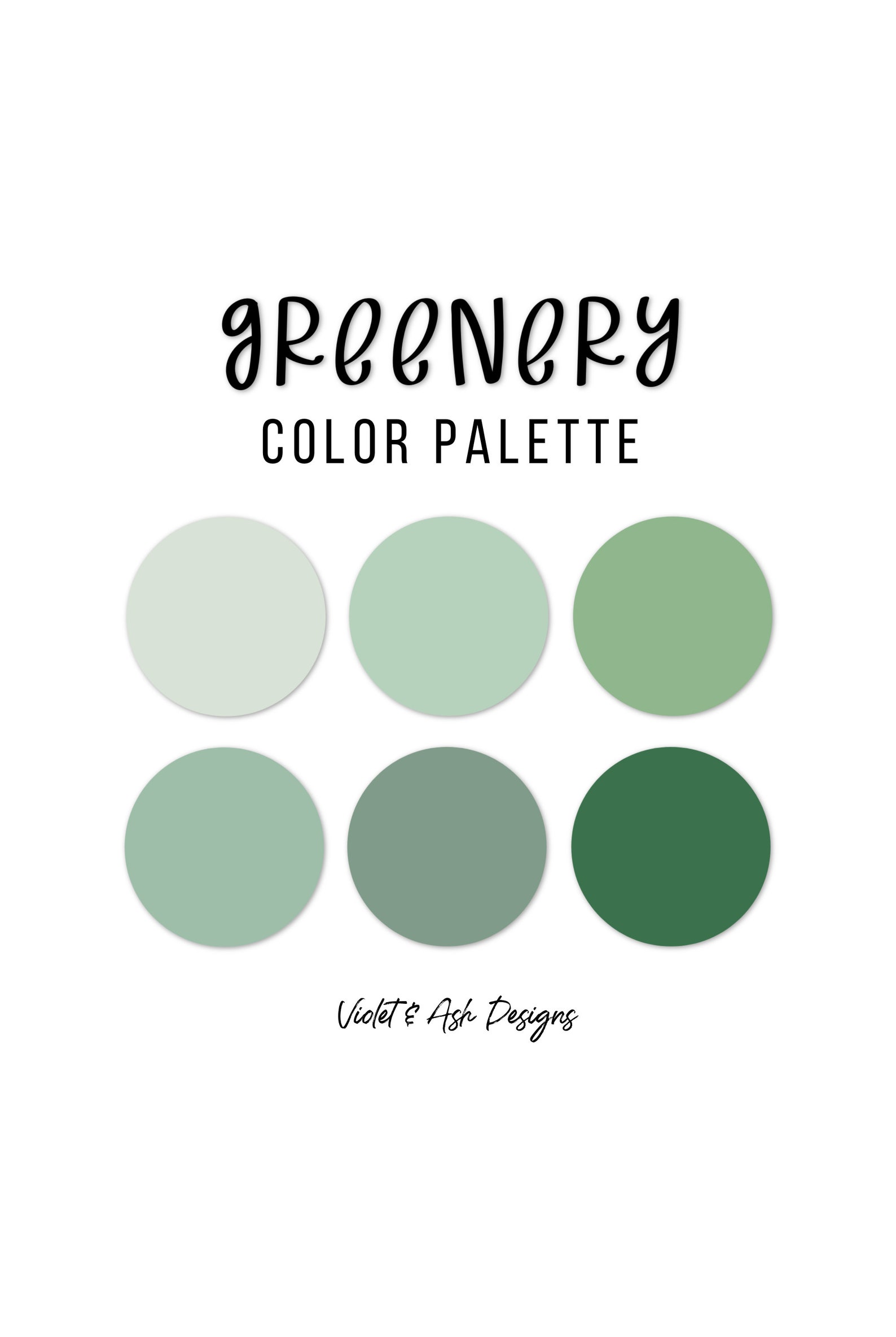 Greenery Procreate Palette - Color Chart | Green Color Palette | iPad ...