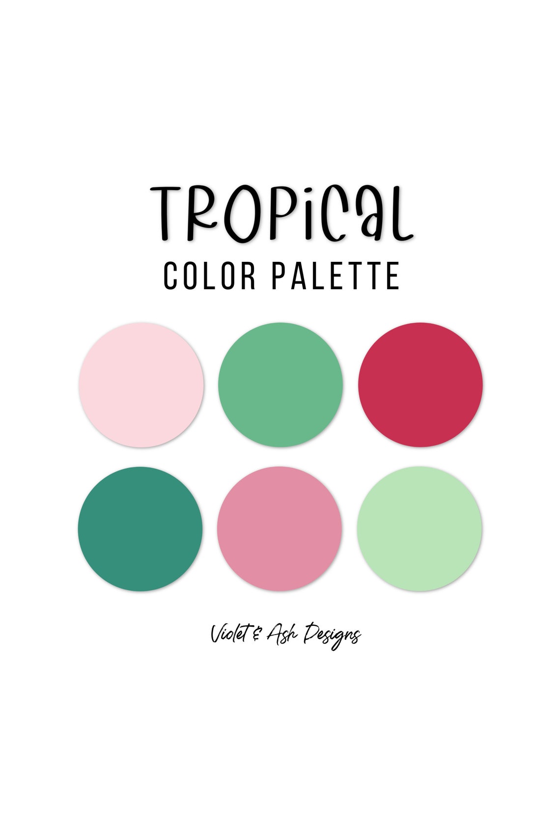Tropical Procreate Palette Color Chart Ipad Procreate Digital Download Summer Palette Digital