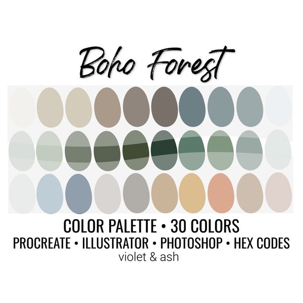 Forest Color Palette - Etsy
