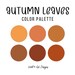Autumn Leaves Procreate Palette - Color Chart | Fall Procreate | iPad ...