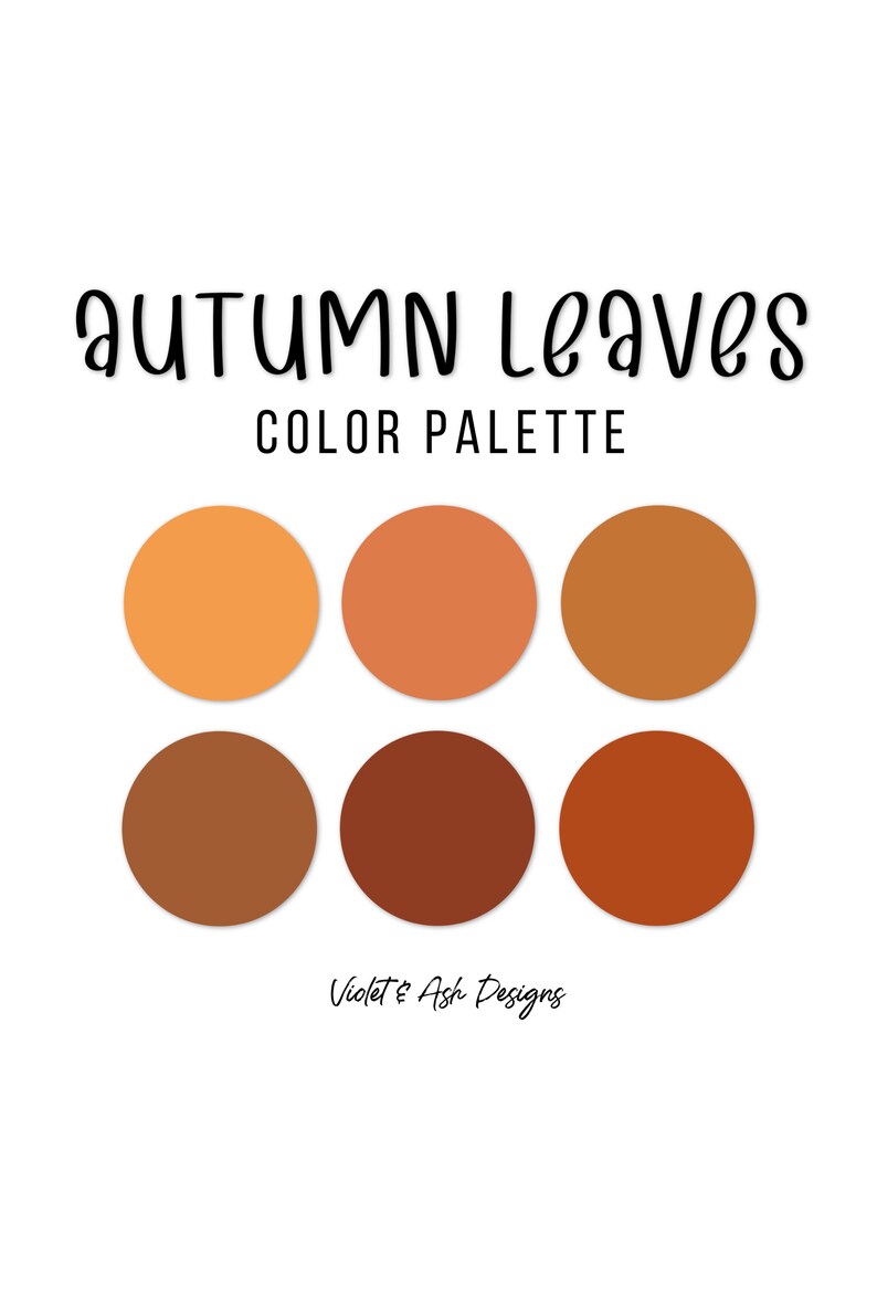 Autumn Leaves Procreate Palette - Color Chart | Fall Procreate | iPad ...