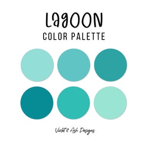 Lagoon Procreate Palette - Color Chart | Ocean Procreate | iPad ...