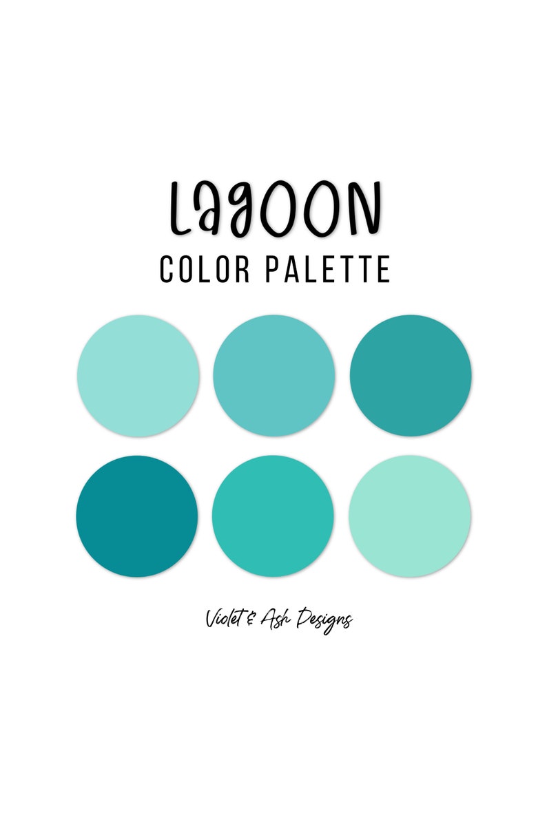 Lagoon Procreate Palette - Color Chart | Ocean Procreate | iPad ...