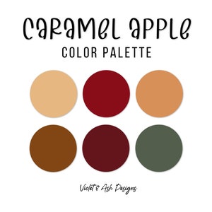 Caramel Apple Procreate Palette - Color Chart | Photoshop | iPad ...