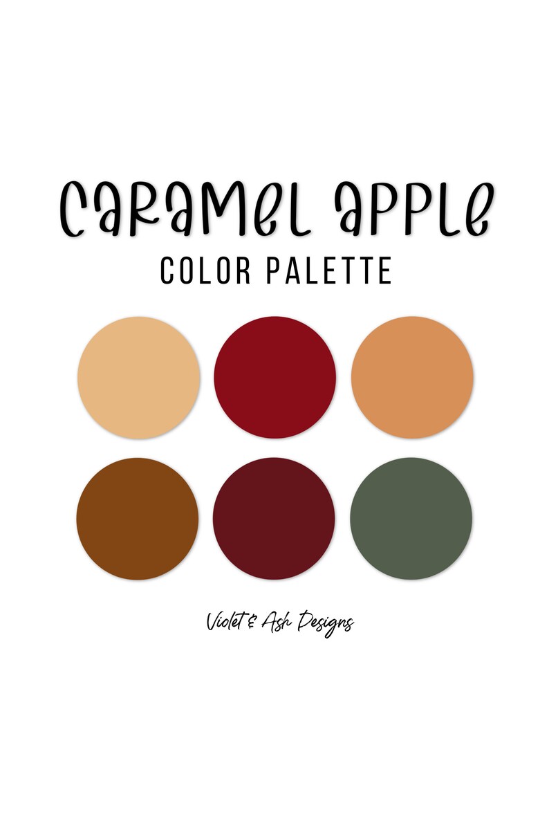 Caramel Apple Procreate Palette - Color Chart | Photoshop | iPad ...