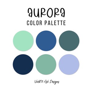 AURORA Sky Procreate Palette - Color Chart | Photoshop Swatches | iPad ...