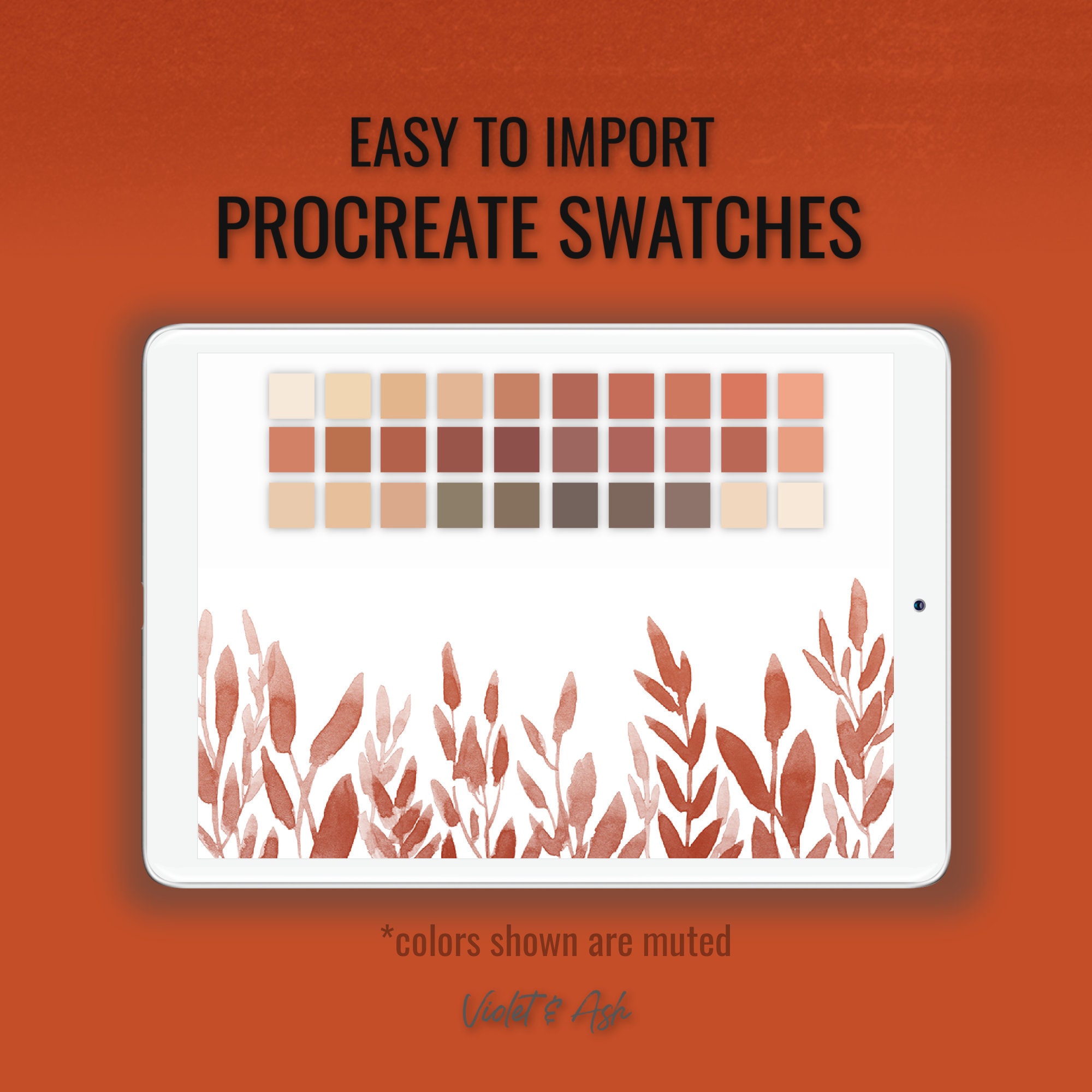 Autumn Procreate Palette Bundle Color Chart Procreate - Etsy