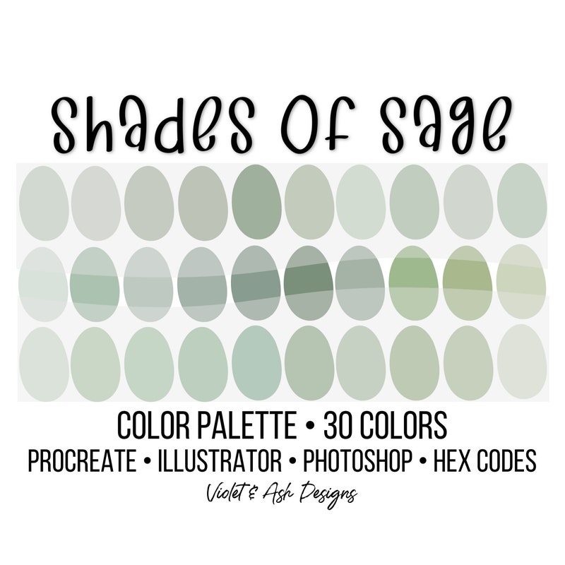 Sage Color Palette - Etsy
