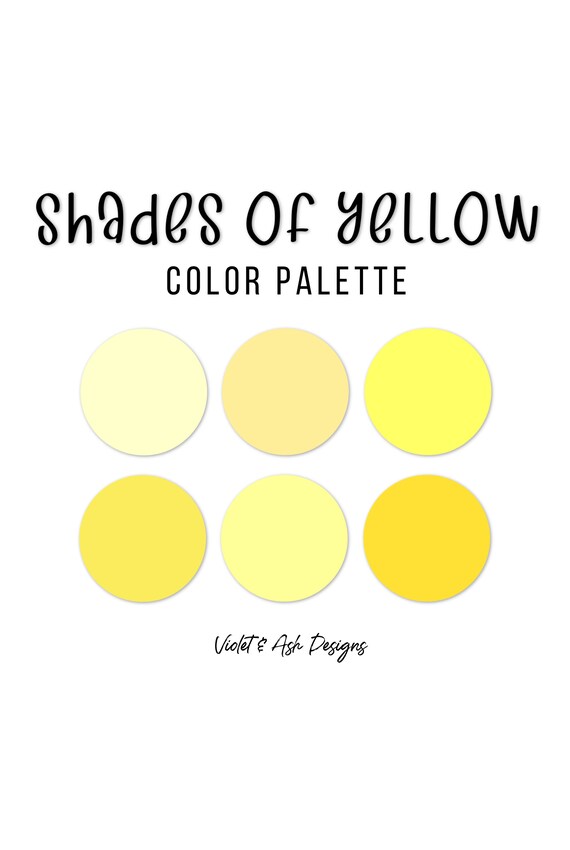 Shades Of Yellow Chart