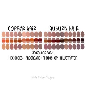 Basic Hair Procreate Palette Bundle - Procreate Palette - Procreate ...