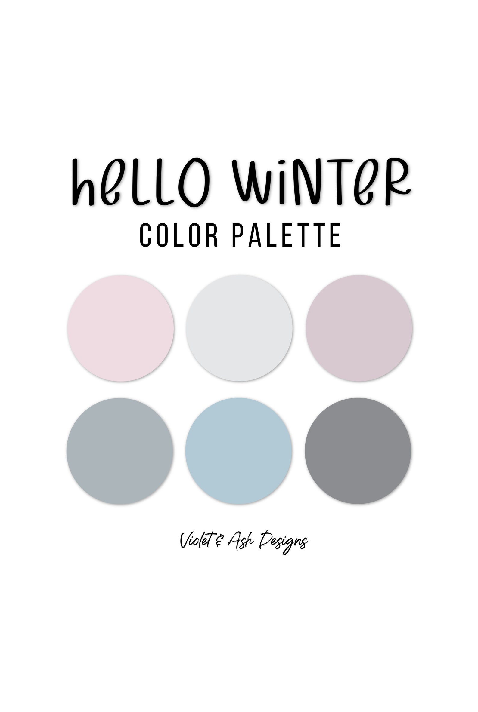 Winter Procreate Palette Color Chart Muted Procreate iPad Procreate ...