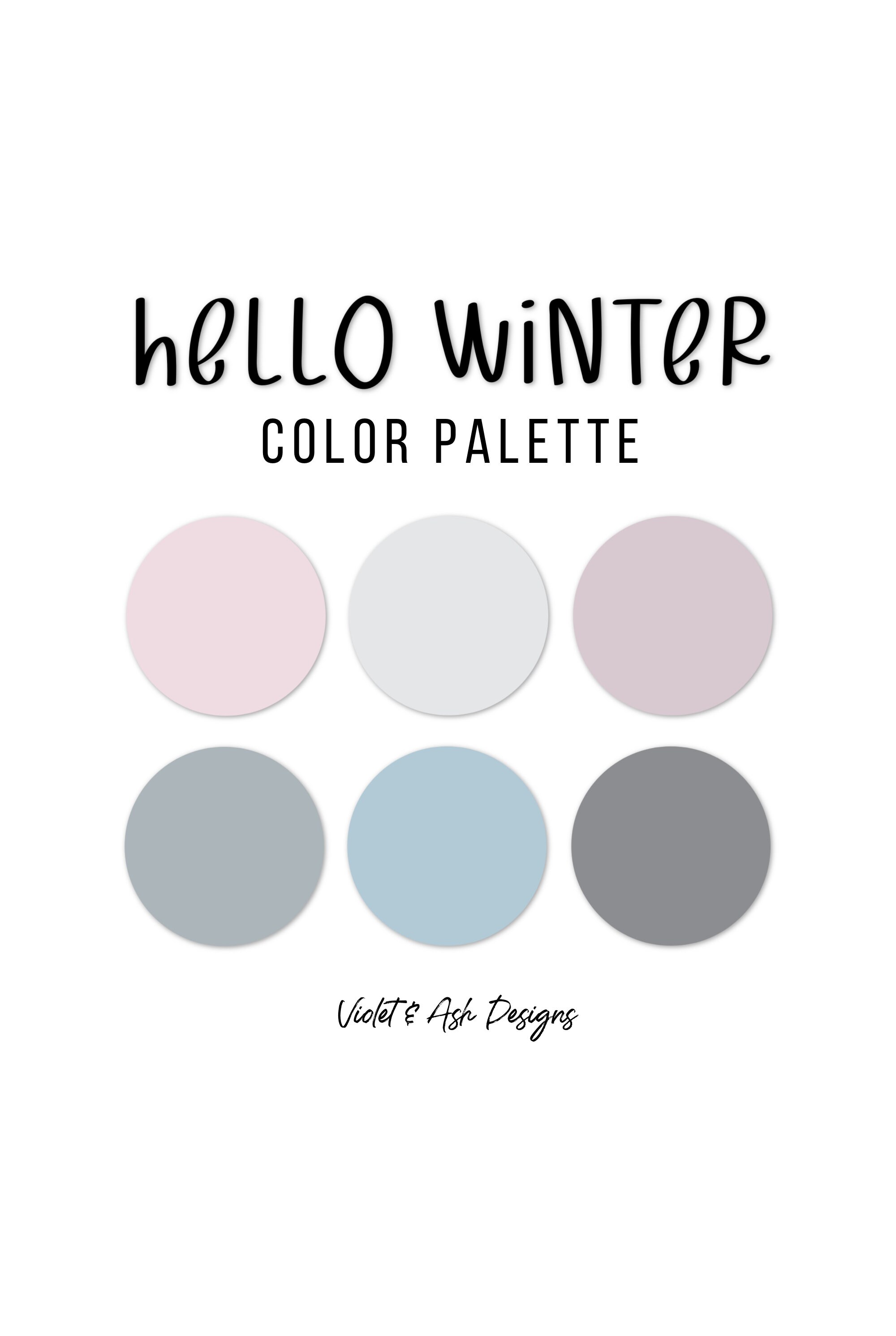 Winter Procreate Palette - Color Chart | Muted Procreate | iPad ...