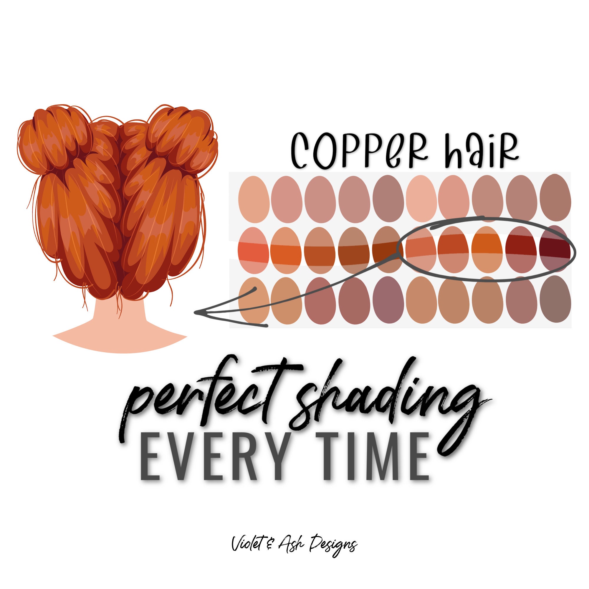 Basic Hair Procreate Palette Bundle - Procreate Palette - Procreate ...