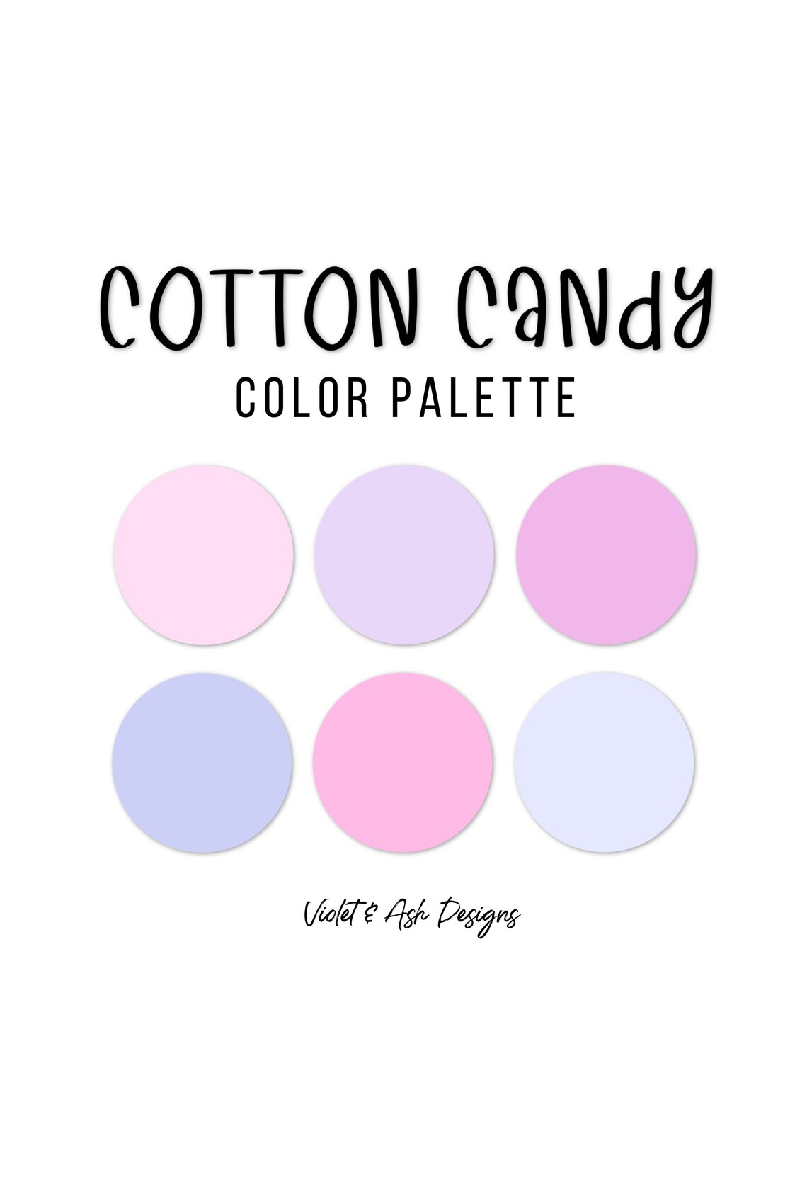 COTTON CANDY Pink Procreate Palette Color Chart Procreate iPad ...