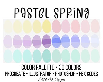 Easter Pastel Color, Color Palette, Easter Day, Ipad, Procreate App ...