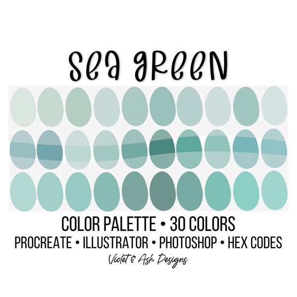 Green Solid Color Chart - Etsy