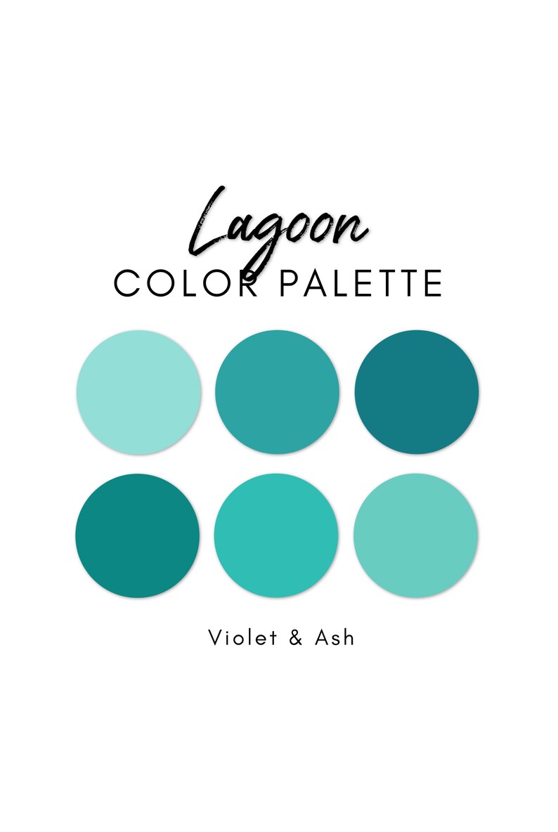 Lagoon Procreate Palette Color Chart Ocean Procreate | Etsy
