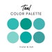 Teal Procreate Palette Color Chart Photoshop Swatches - Etsy UK