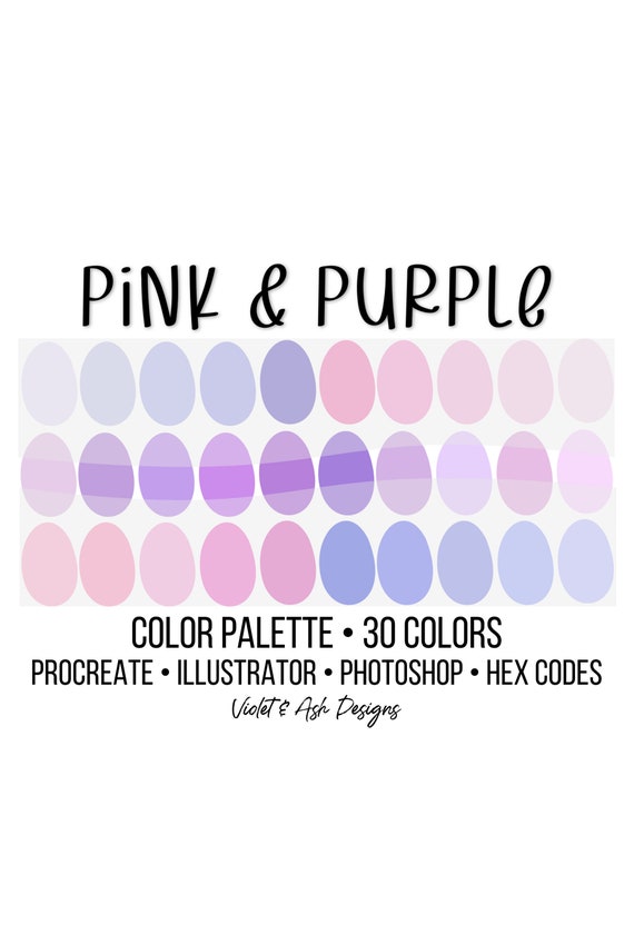 Esquema De Colores Morado Y Beige Paleta De Colores Morado Etsy