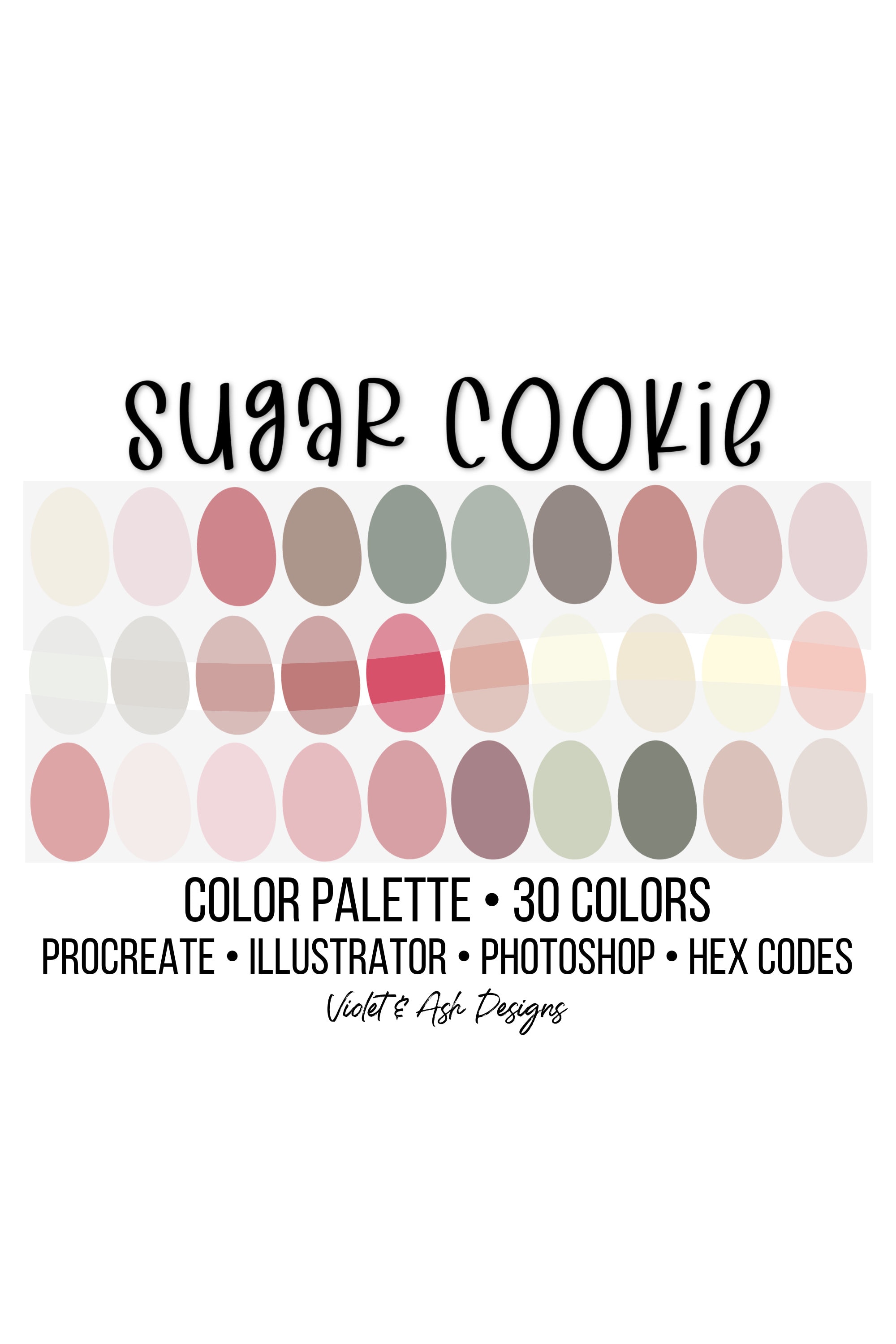 Sugar Cookie Procreate Color Palette - Procreate Color Palette ...