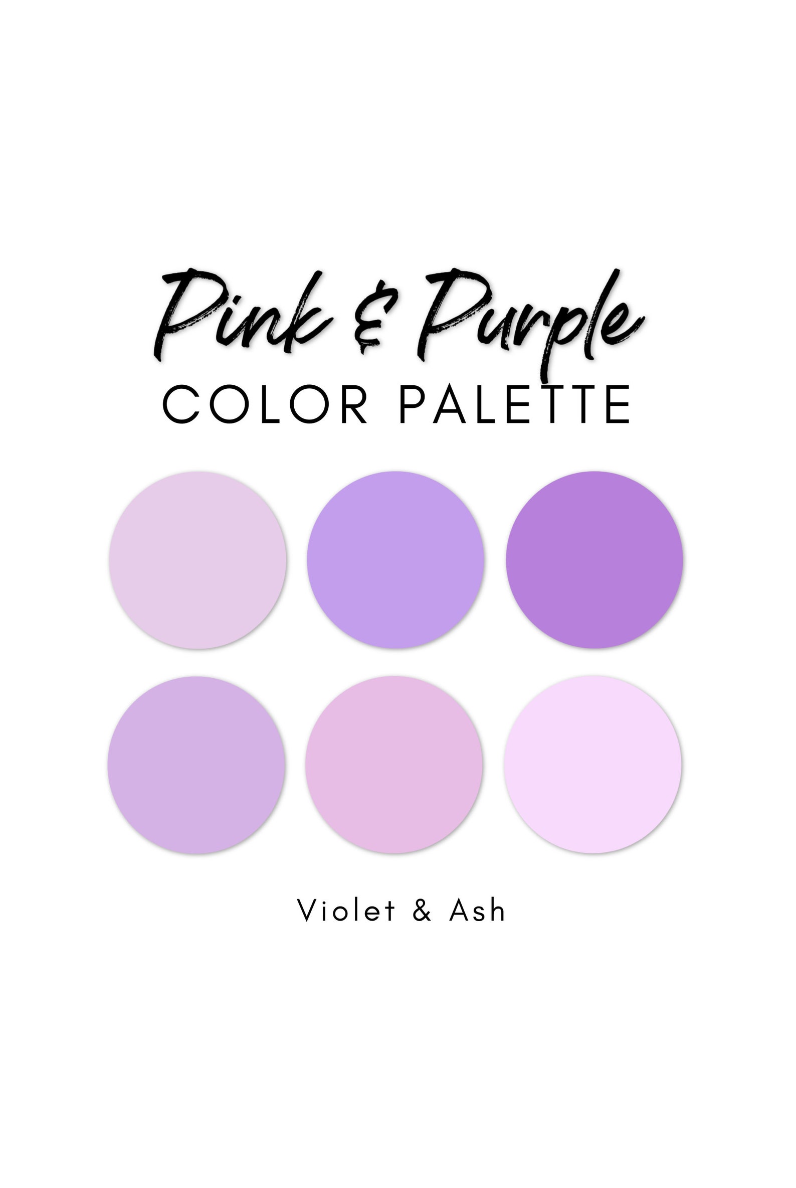 Pink and Purple Procreate Palette Color Chart Photoshop - Etsy