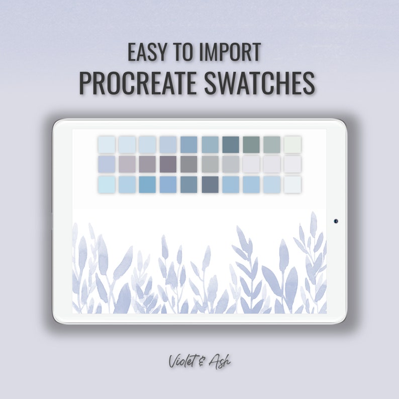 Frost Procreate Palette Color Chart Blue Procreate Ipad - Etsy