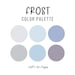 Frost Procreate Palette - Color Chart | Blue Procreate | iPad Procreate ...