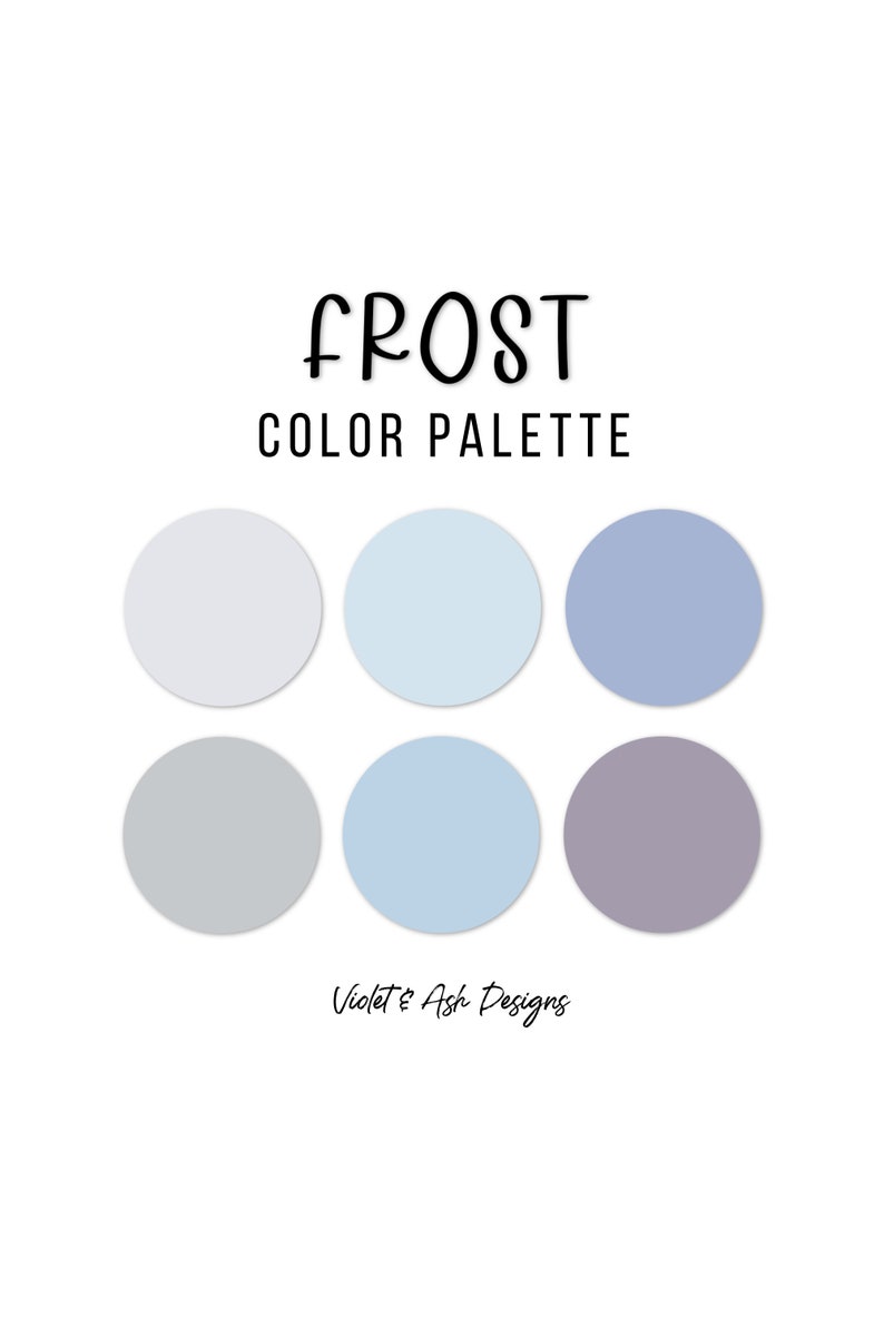 Frost Procreate Palette Color Chart Blue Procreate iPad Procreate ...