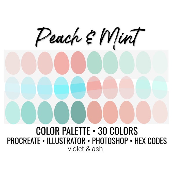 Peach And Mint Etsy