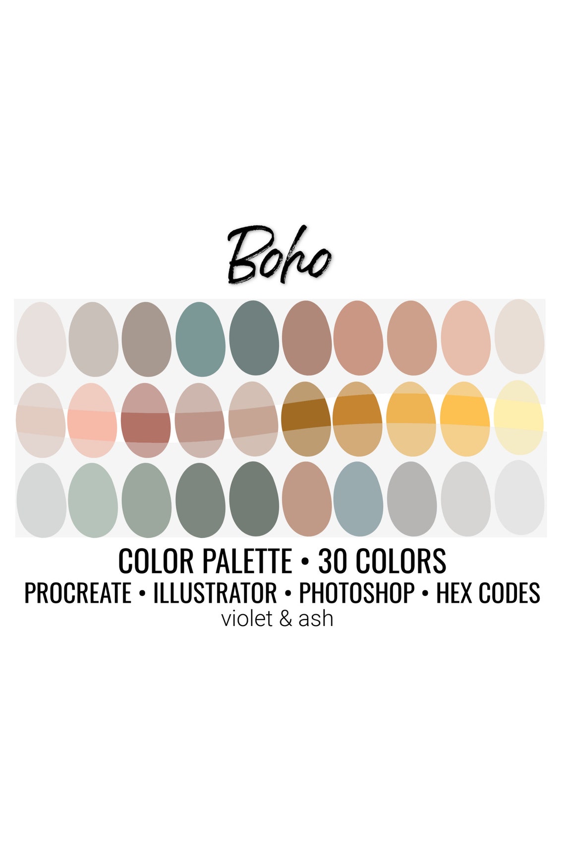 Boho Procreate Palette Color Chart Boho Procreate Ipad - Etsy Boho Procreate Palette Color Chart Boho Procreate Ipad - Etsy
