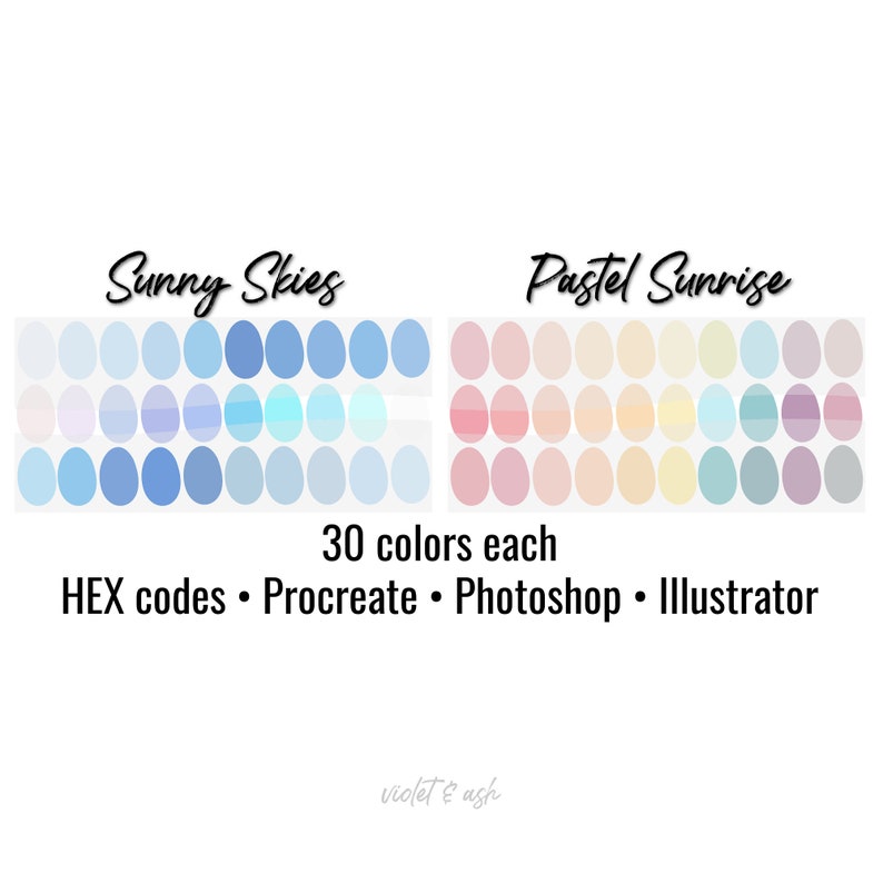 Big Sky Procreate Palette Bundle Procreate Color Palette Etsy