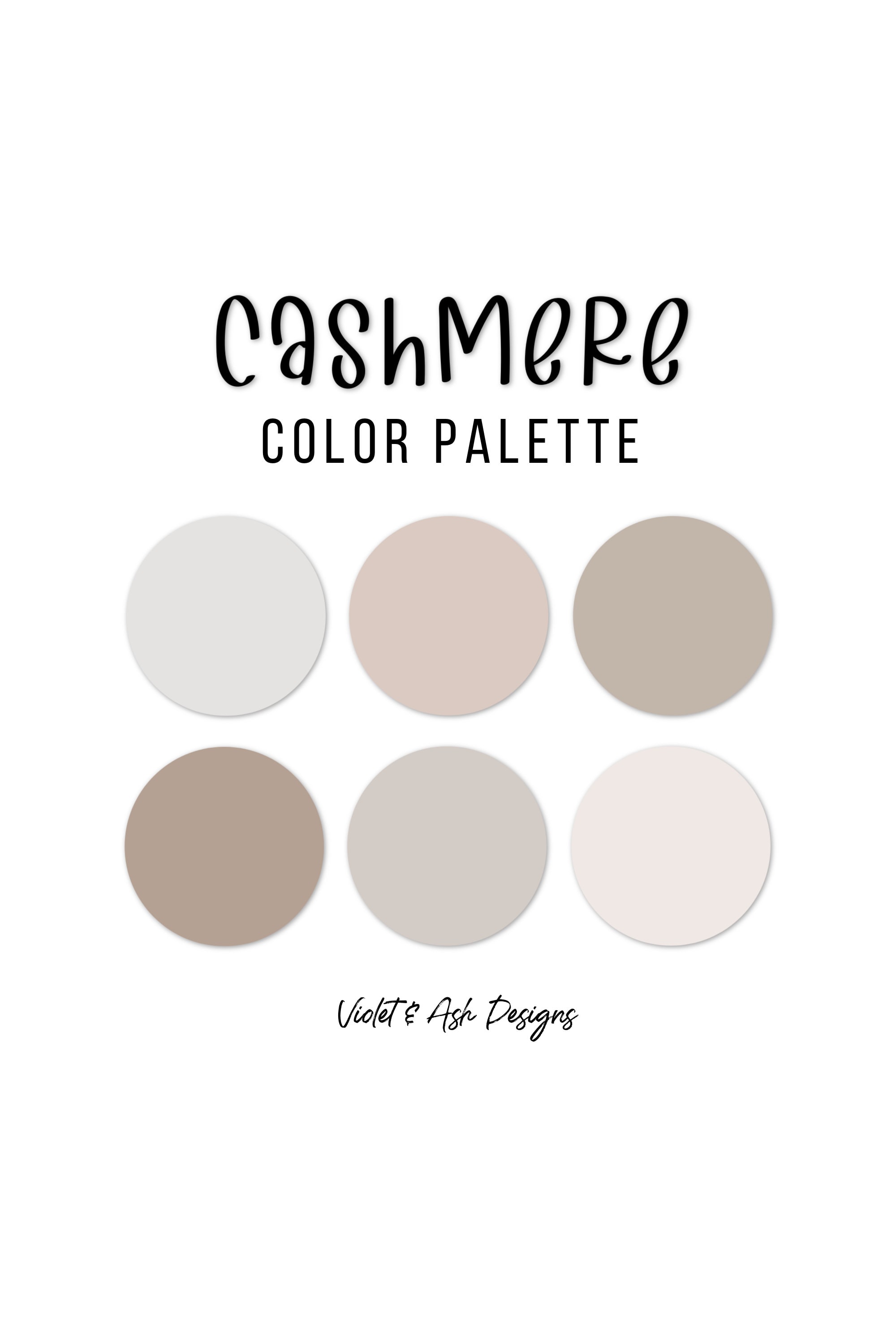 Cashmere Procreate Palette Color Chart Neutral Procreate iPad Procreate ...