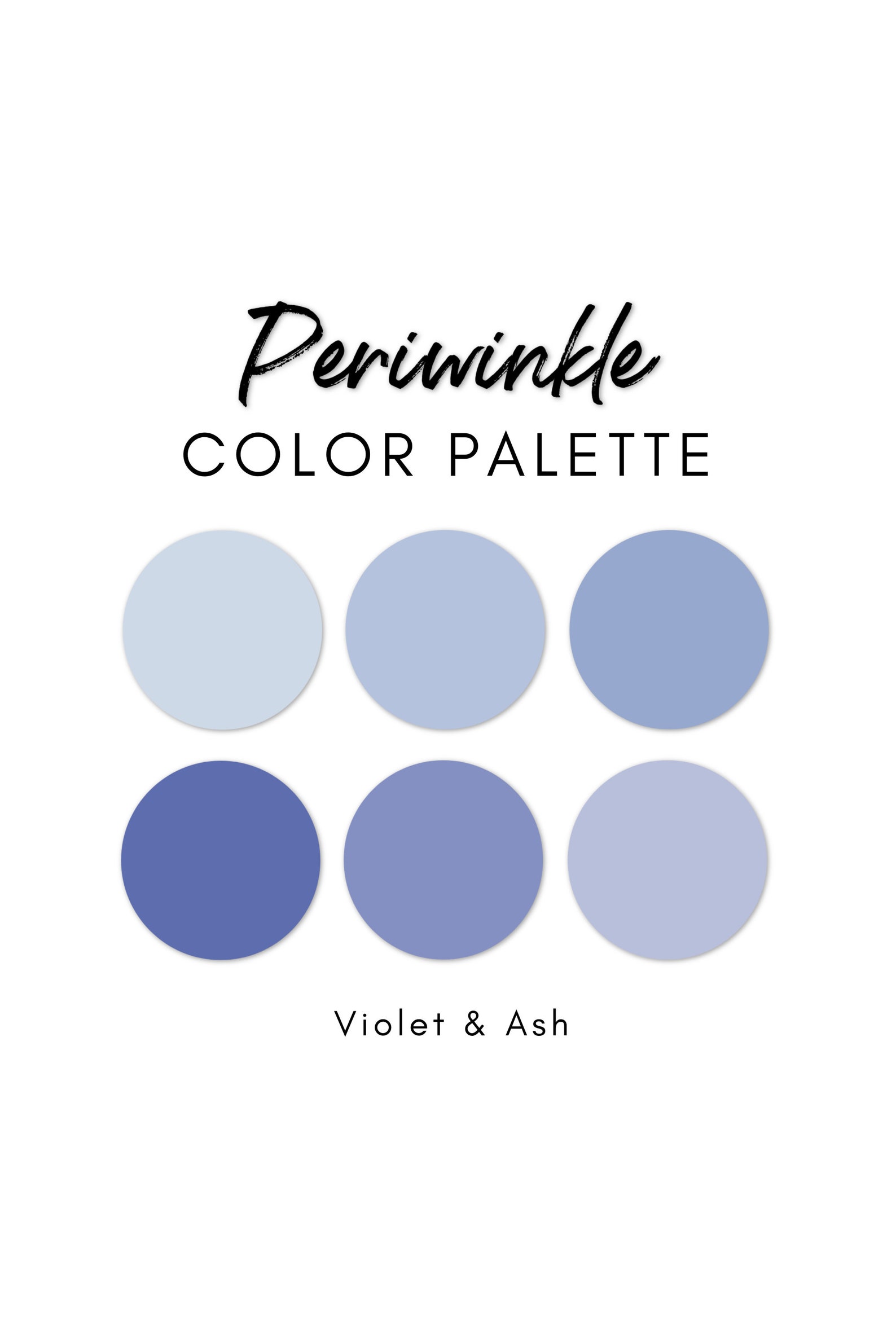 Periwinkle Procreate Palette Color Chart Blue Purple | Etsy