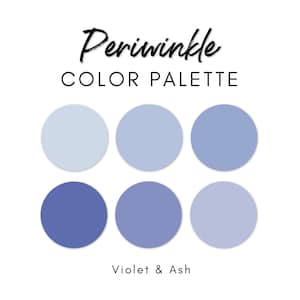 Periwinkle Procreate Palette Color Chart Blue Purple | Etsy