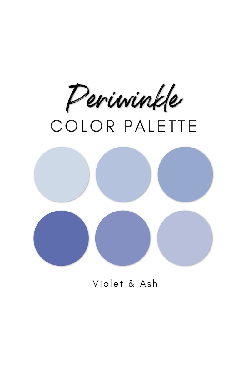 Periwinkle Procreate Palette Color Chart Blue Purple - Etsy