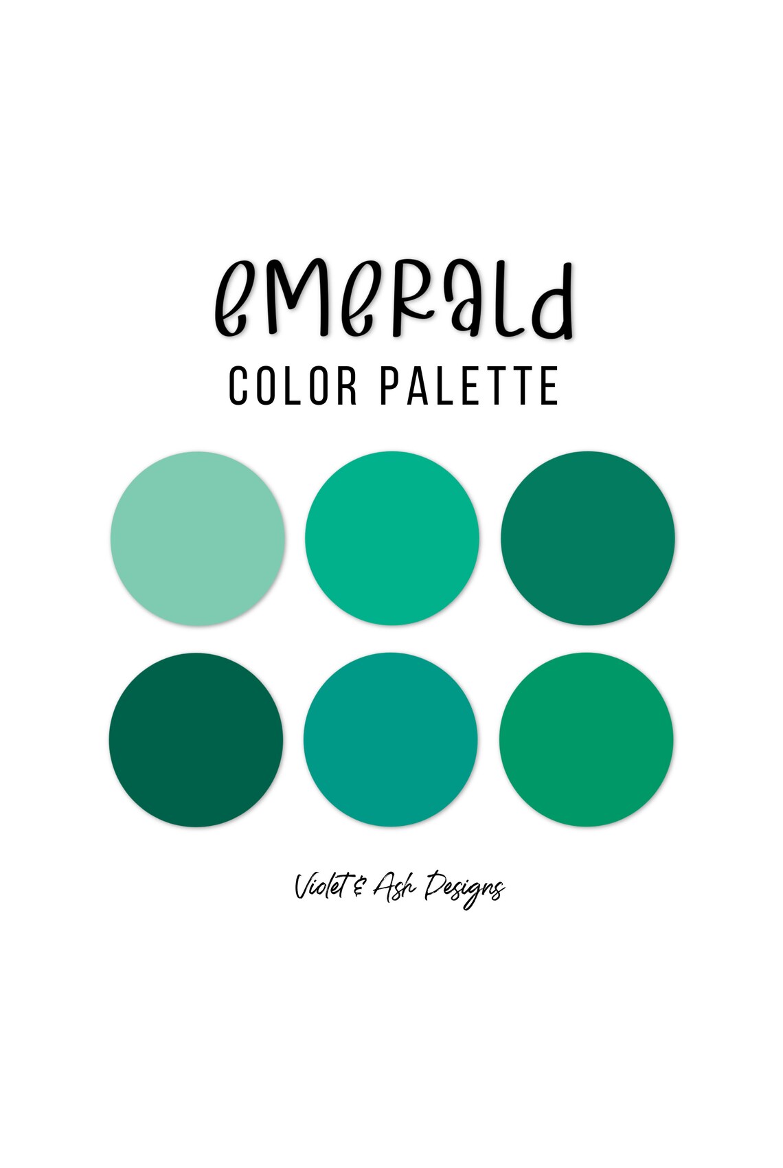 Emerald Procreate Palette Color Chart Green Color Palette iPad ...