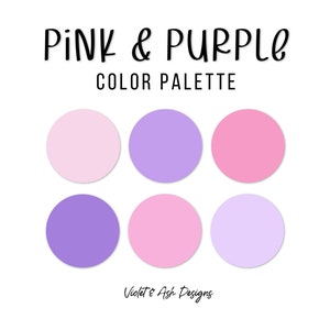 Pink and Purple Procreate Palette - Color Chart | Photoshop Swatches ...