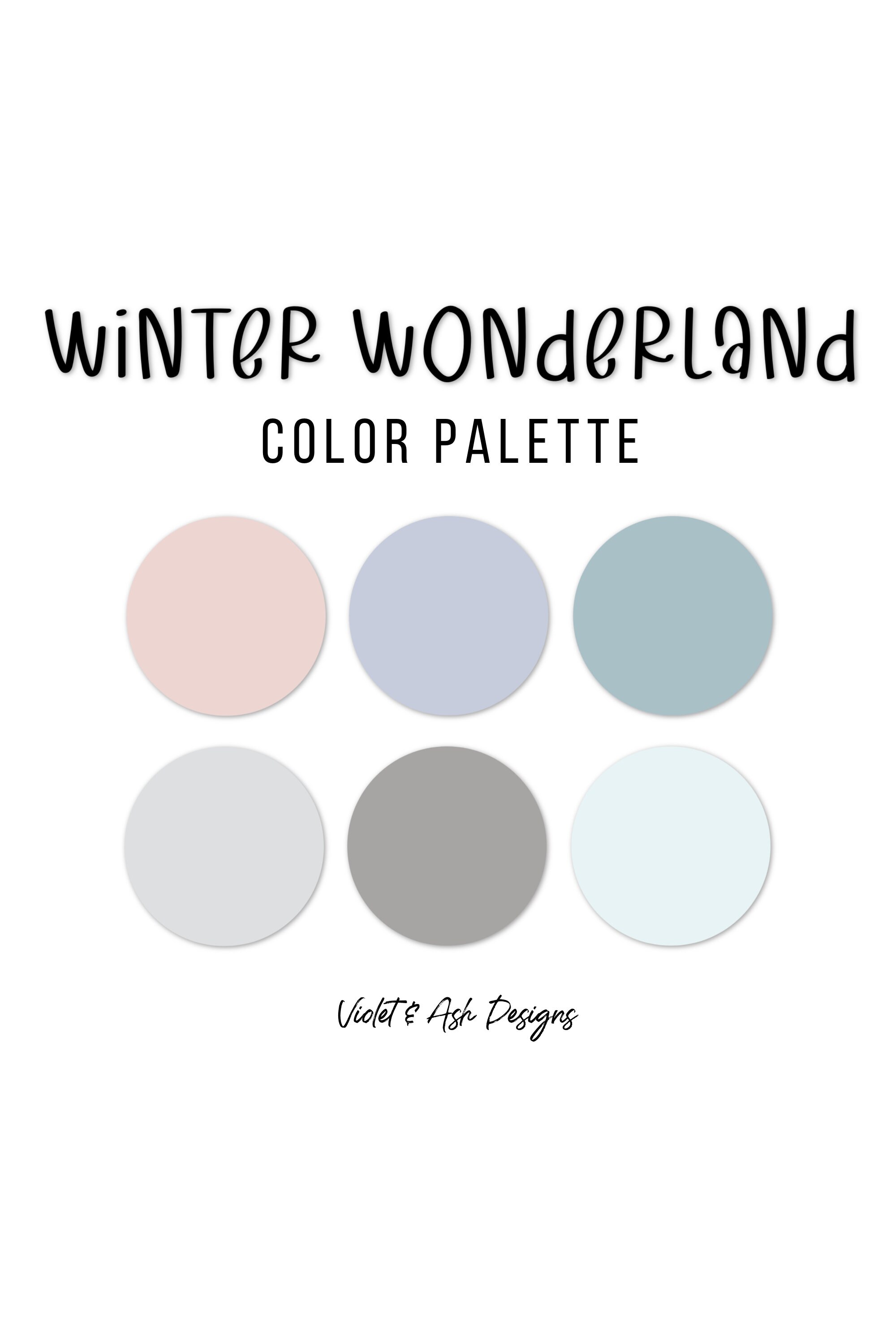 Winter Wonderland Procreate Palette Color Chart Muted Procreate iPad ...