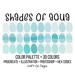 Aqua Procreate Palette - Color Chart | Aqua Blue Color Scheme | iPad ...