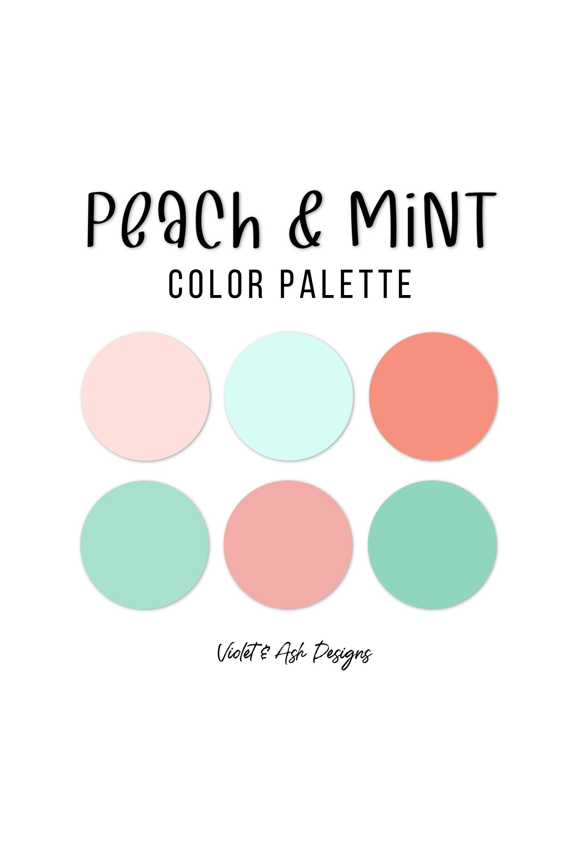 Peach and Mint Procreate Palette Procreate Color Palette Procreate ...