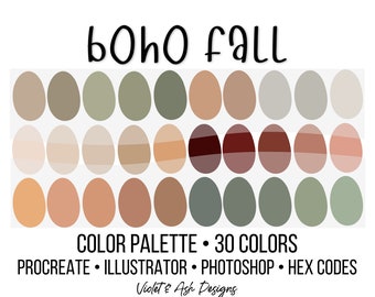 Autumn Leaves Procreate Palette - Color Chart | Fall Procreate | iPad ...