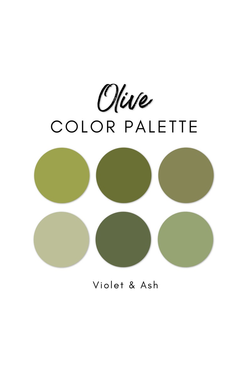 Olive Procreate Palette Color Chart Ipad Procreate Etsy