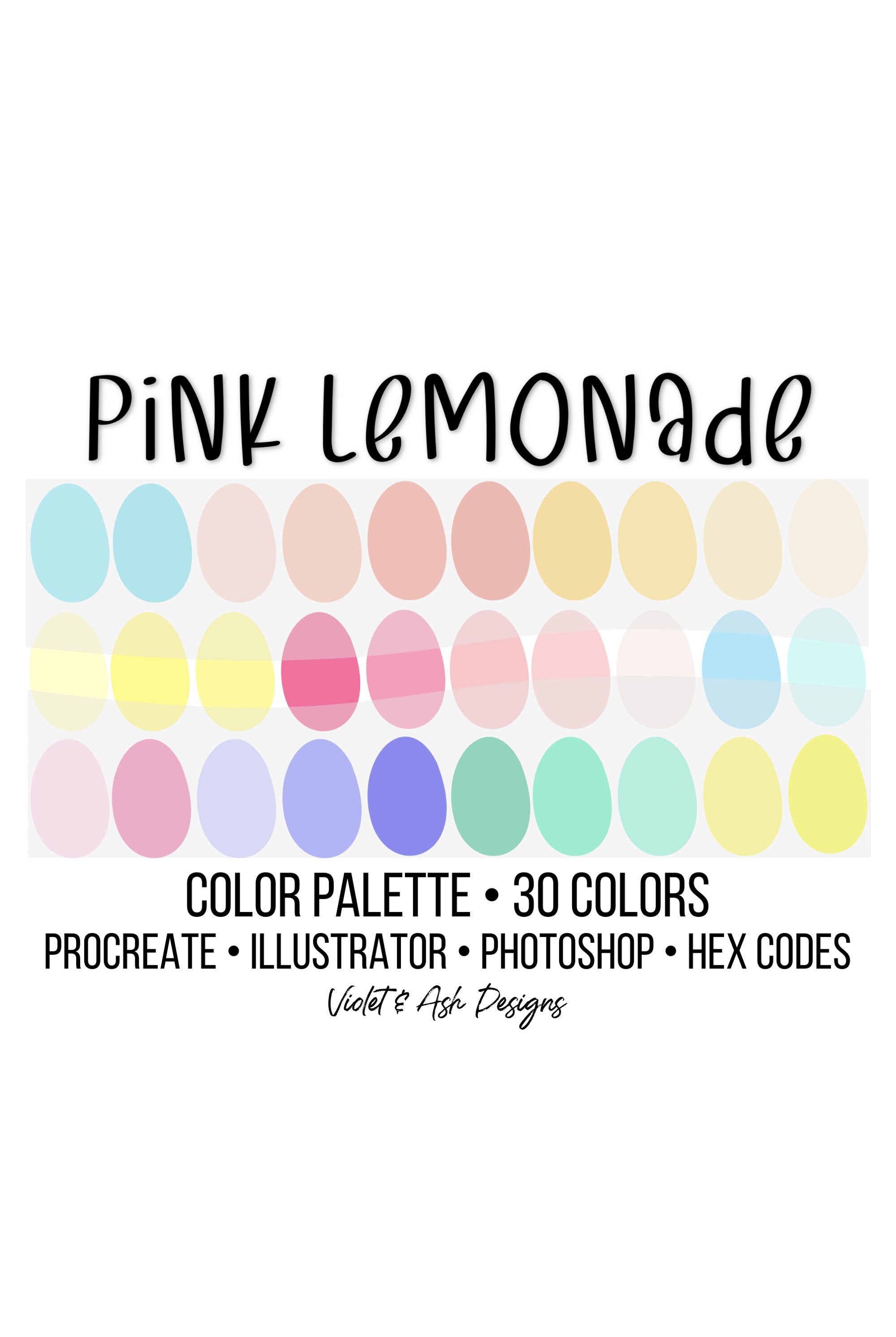 Procreate Palette Color Chart Summer Procreate Ipad Procreate Digital Download Watercolor