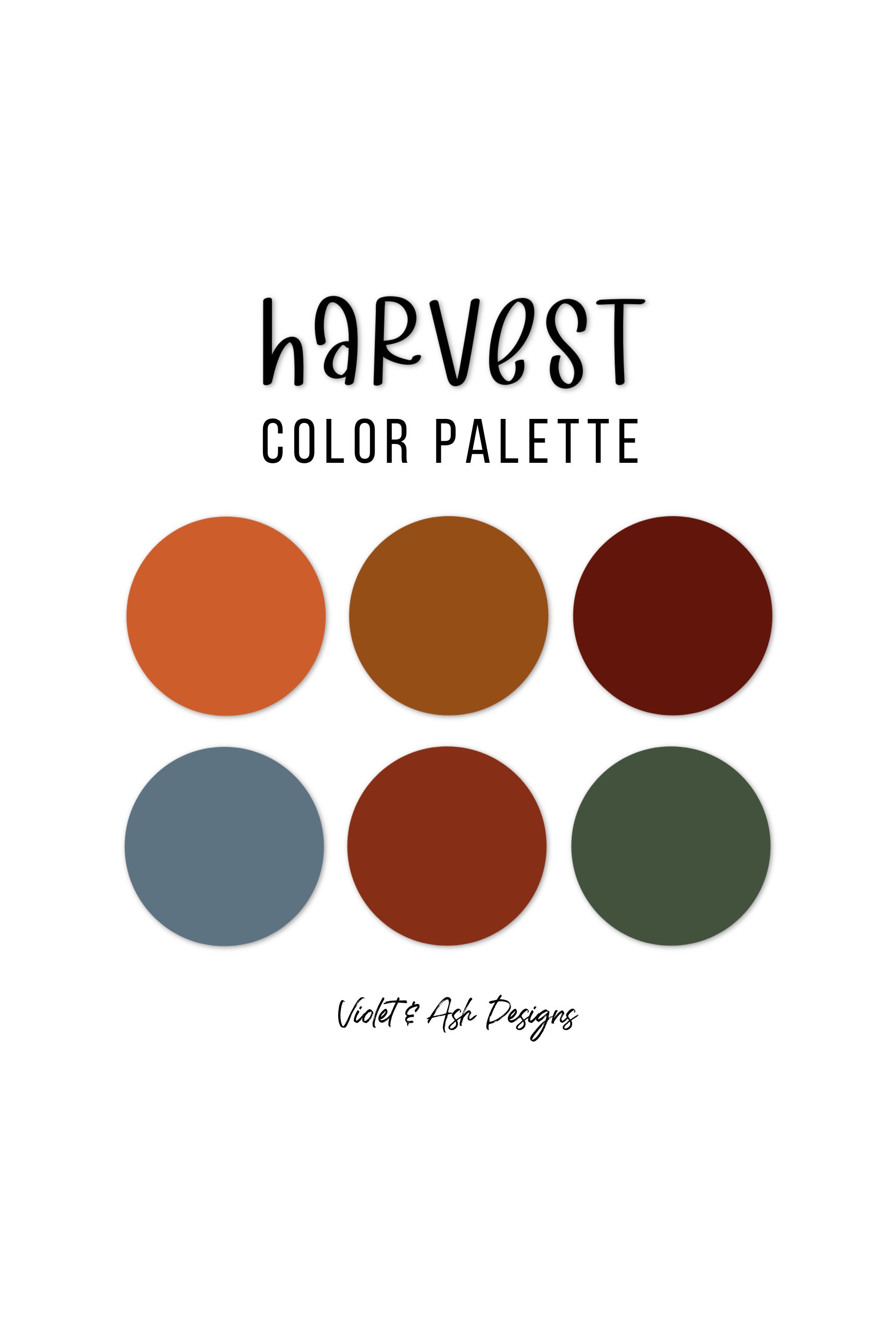 Harvest Procreate Palette - Color Chart | Photoshop | iPad Procreate ...