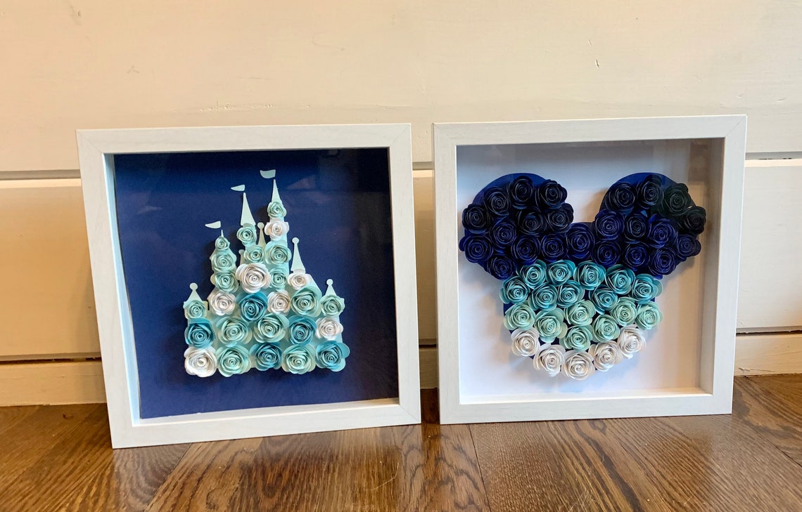 Cinderella Castle, Princess Picture, Disney Frame, 3D Rolled Flowers ...