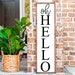 Oh Hello Porch Sign SVG DXF PNG Tall Vertical Rustic Farmhouse - Etsy