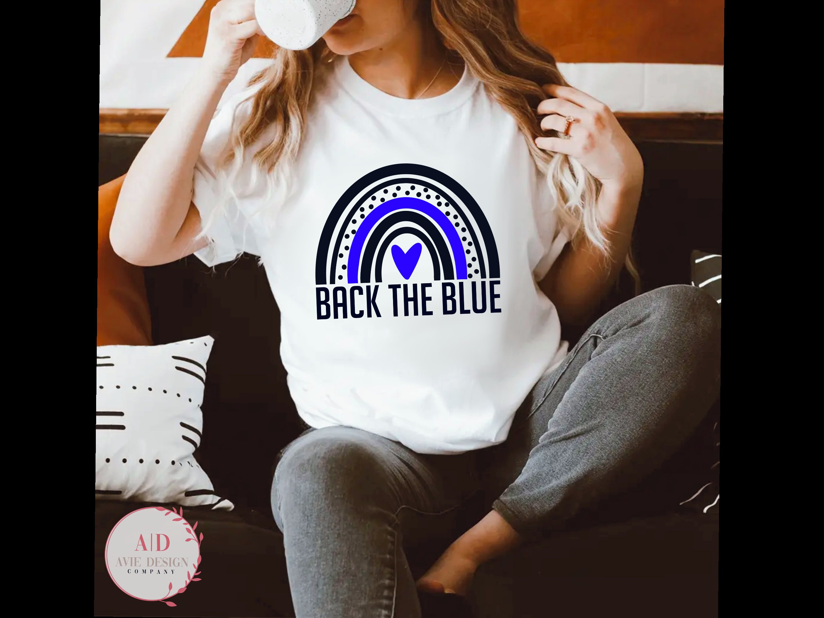 Back the Blue Rainbow, Back the Blue Svg, Thin Blue Line, Police ...