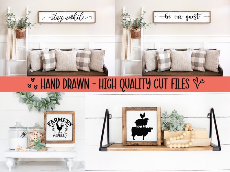 Farmhouse Sign Svg Bundle. Farmhouse Quotes Svg Bundle Family - Etsy