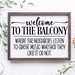 Welcome to the Balcony Svg, Deck Sign Svg, Farmhouse Sign Svg, Door ...