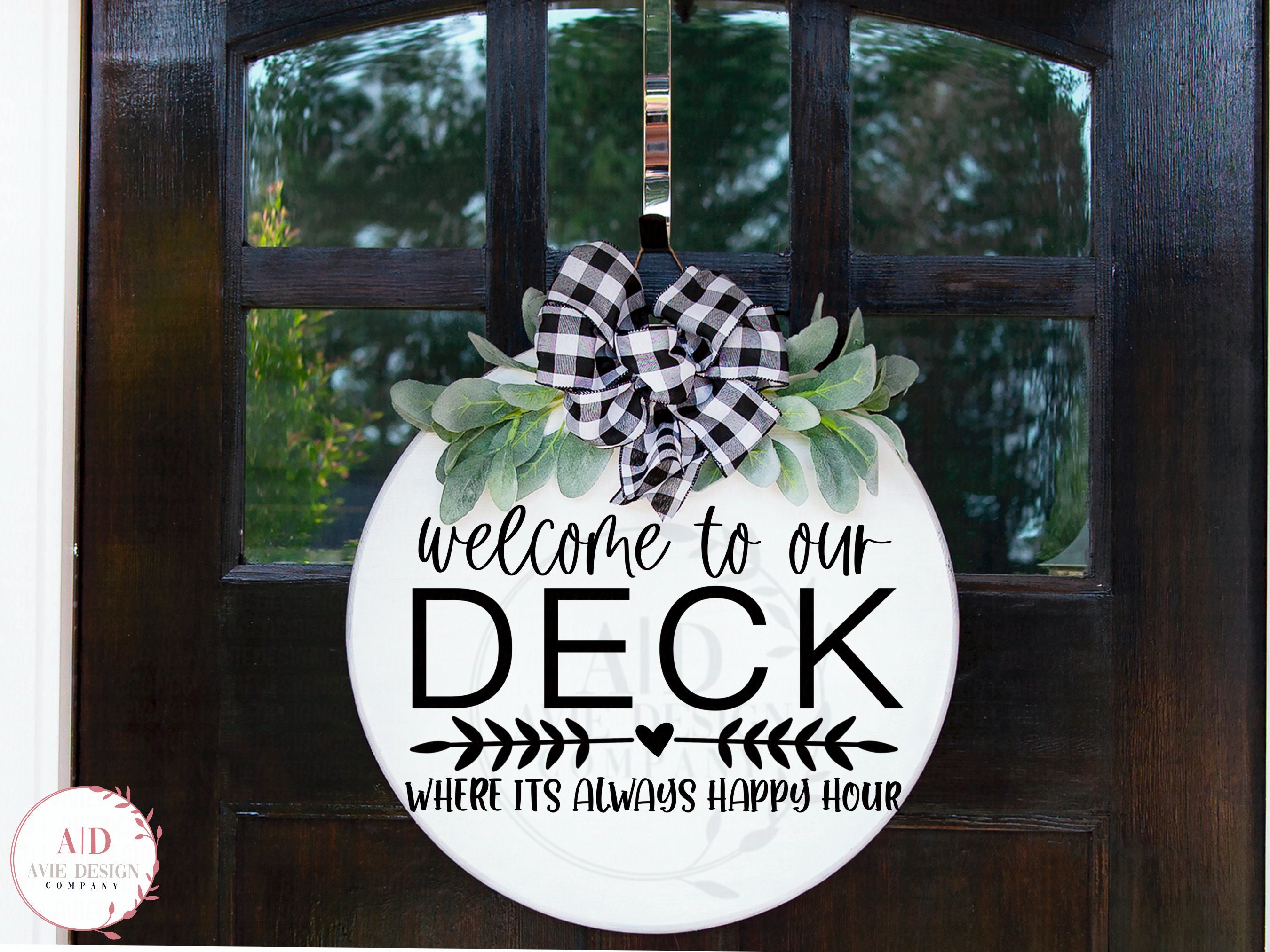 Welcome To Our deck Svg Deck Sign Svg Outdoor Pillow Svg | Etsy